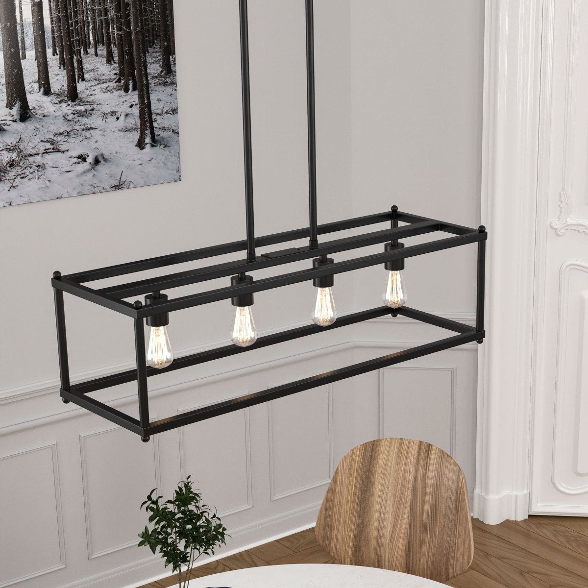 rectangular chandeliers dining room