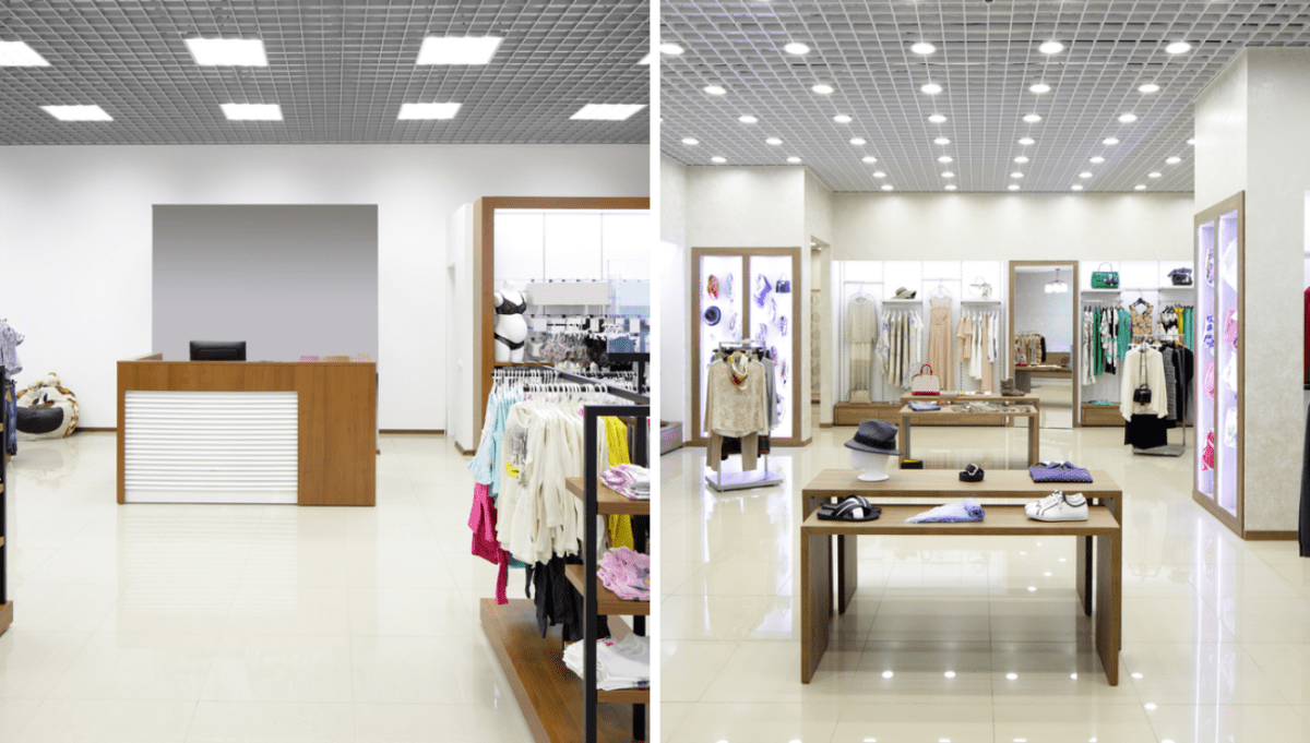 What's the difference between a LED panel and a LED downlight?