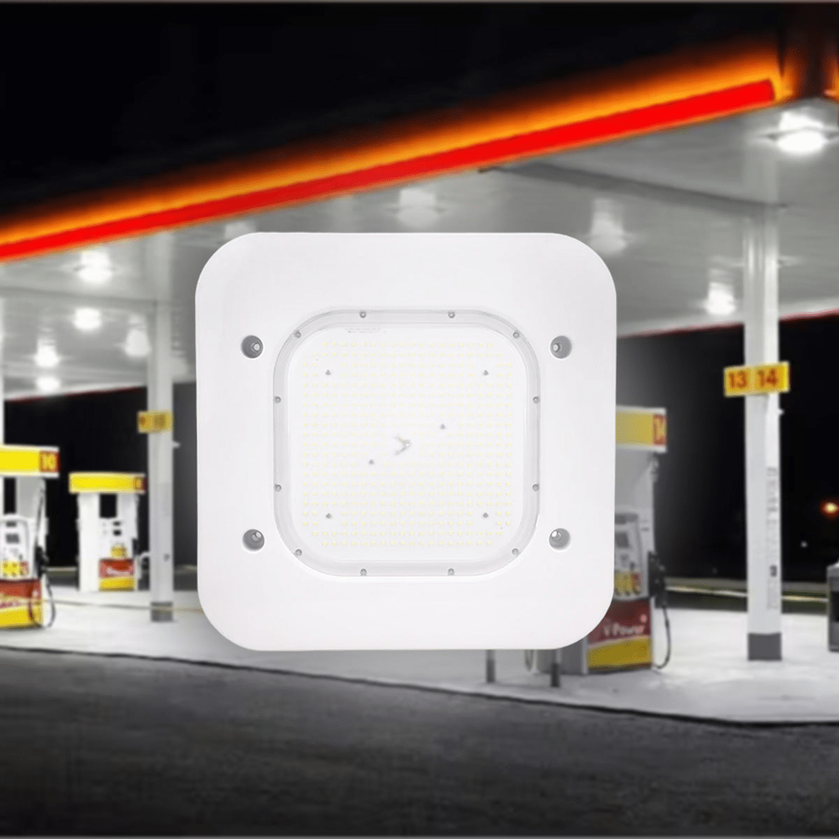 Outdoor LED Canopy Lights - Gas Station Lighting