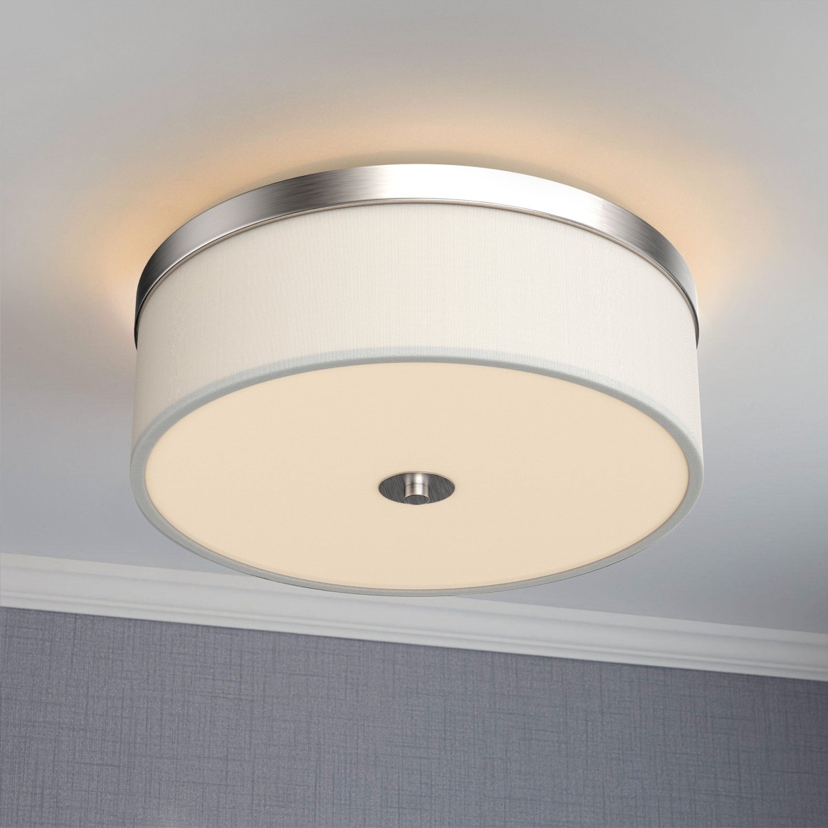 Flush Mount Hall Light Fixtures YANSUN 1 Light Modern Black Semi Flush