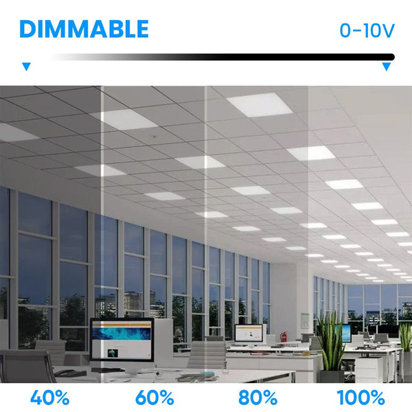 2-ft x 4-ft LED Panel Light 50/60/72 Watt Adjustable, 4000K/5000K/6500