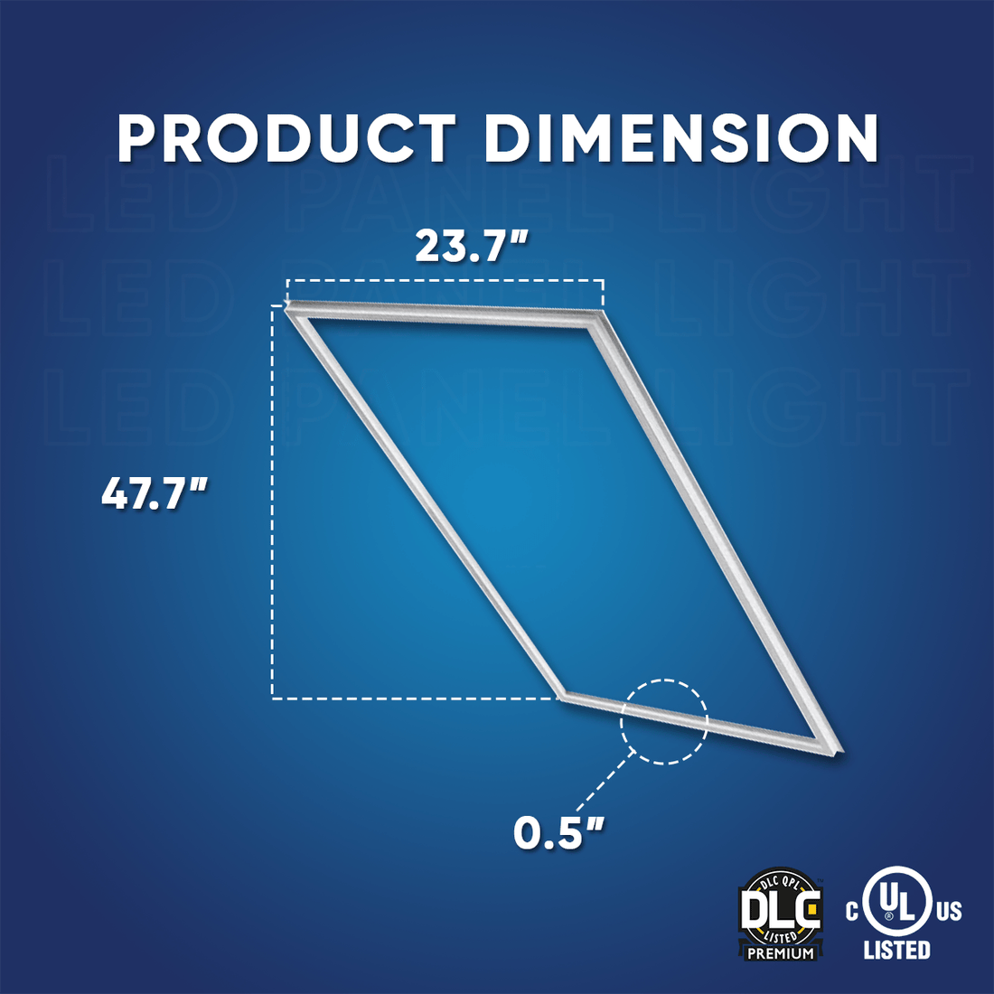 2 ft. x 4 ft. LED T-Bar Panel Light, 40W/50W/60W Wattage Adjustable, 3