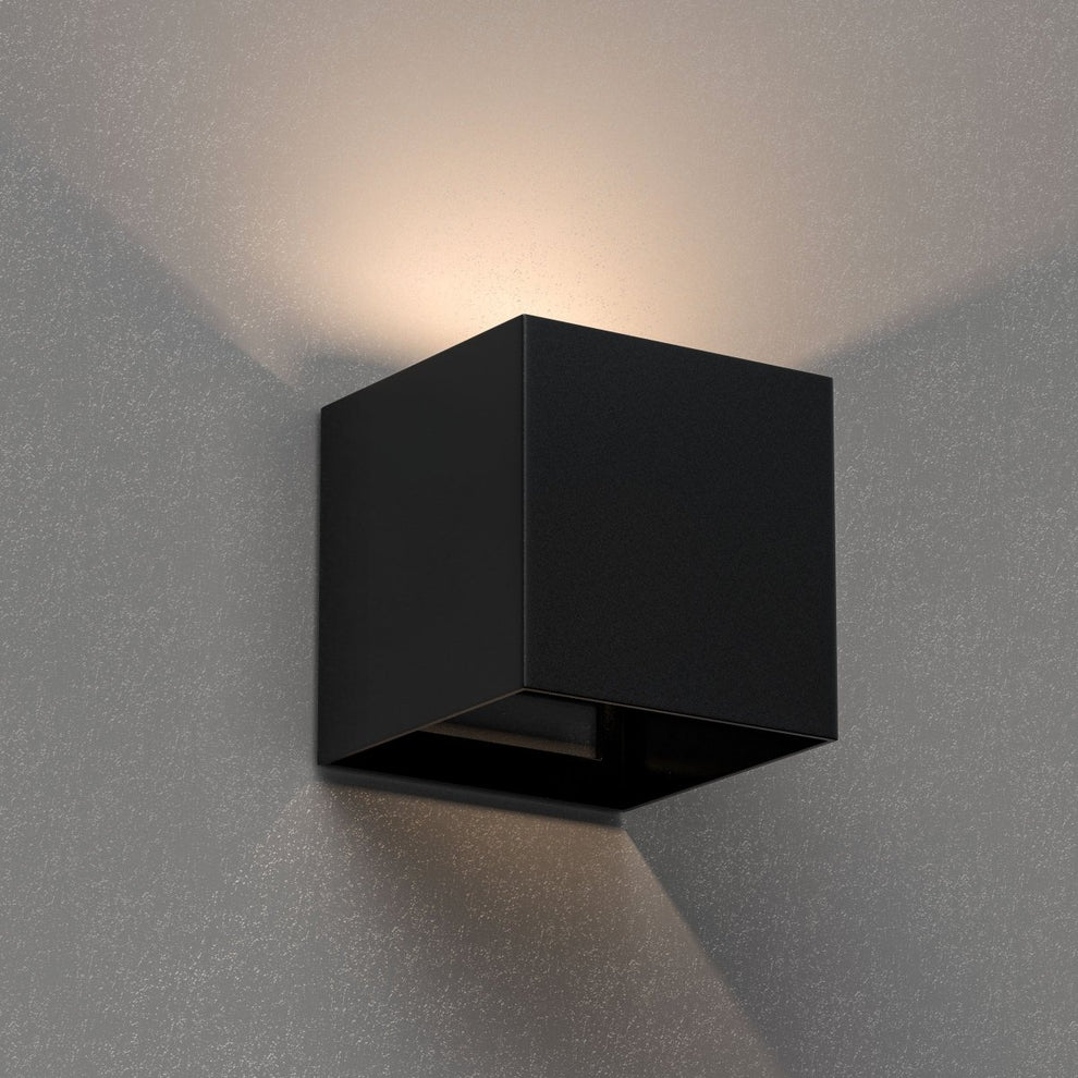9W Square Shape LED Wall Sconce, 3000K Warm White, 500LM, Clear Glass,