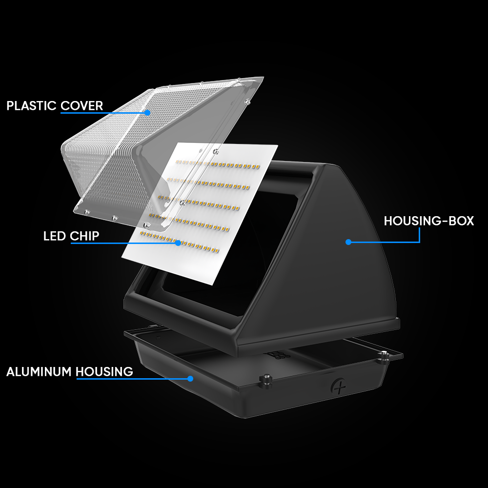 LED Wall Pack Light 120W 5700K Forward Throw 16200LM IP65 Waterproof,