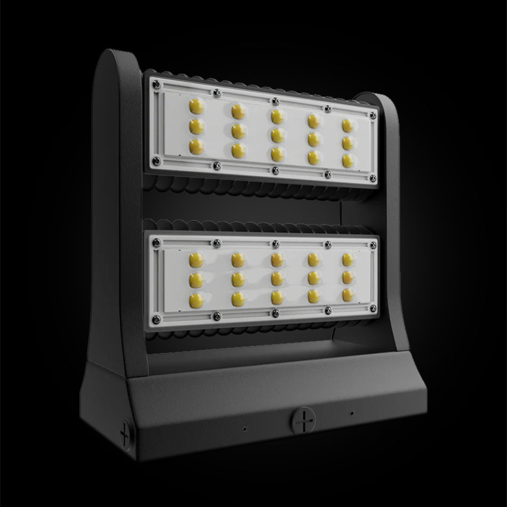 Rotatable LED Wall Pack Light 80W 5700K, 10800LM, Black, UL, DLC Premi