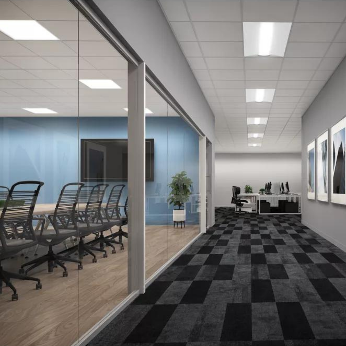 LED Center Basket Troffers 2X4 50W 5000K CCT Changeable Dimmable ...