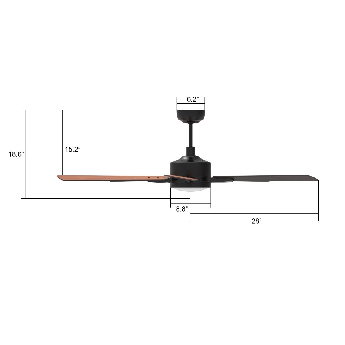 APPLETON 56 inch 5-Blade Smart Ceiling Fan with Remote & LED Light