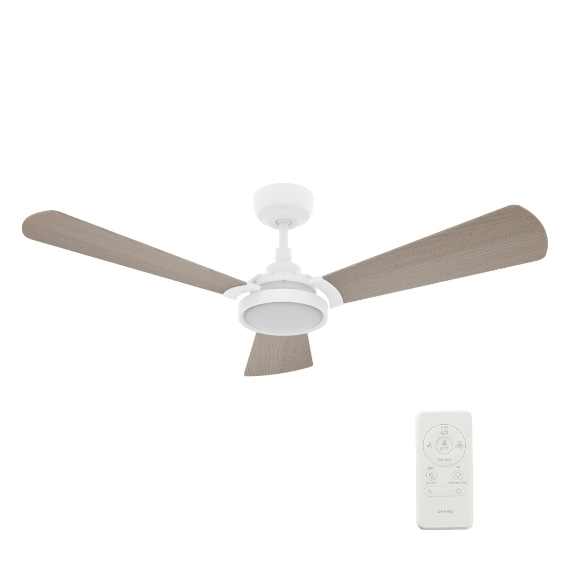 BRISA 52 inch 3-Blade Smart Ceiling Fan with LED Light & Remote