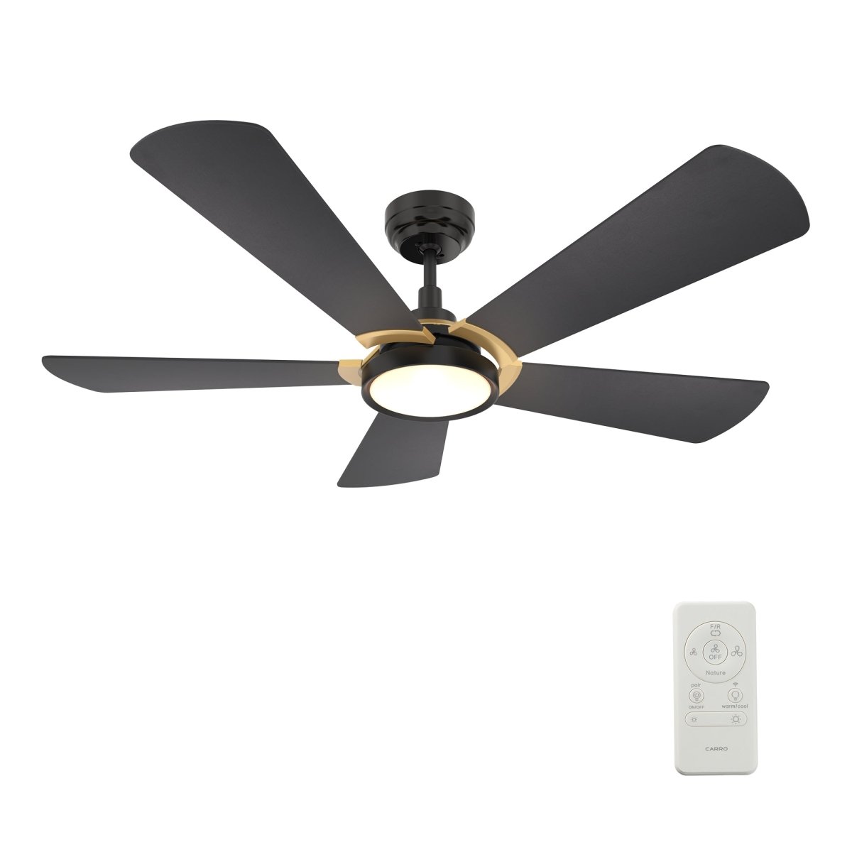 BRISA 52 inch 5-Blade Smart Ceiling Fan with LED Light & Remote