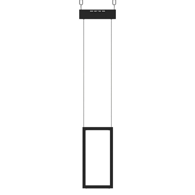 Dimmable LED Rectangle Pendant Chandelier Ceiling Light Fixture, 18W,