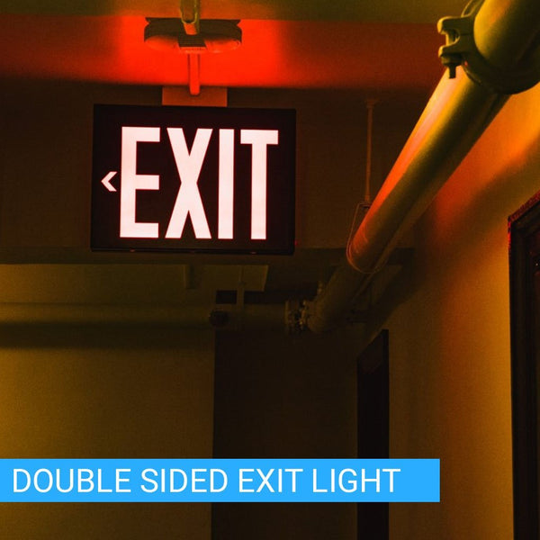 Double Sided LED Emergency EXIT Sign(Side & Ceiling Mount), 4W, AC120-
