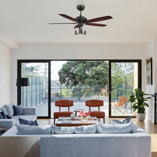 HUNTLEY 52 inch 5-Blade Vintage Candelabra best Ceiling Fan with Light