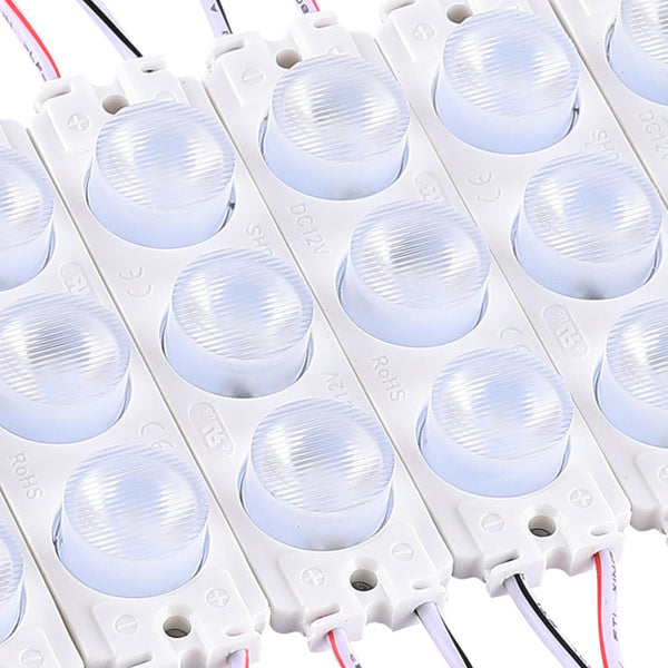 LED Module Lights, Pure White, 3 LEDs/Mod, DC12V, 2.5W, LED Waterproof
