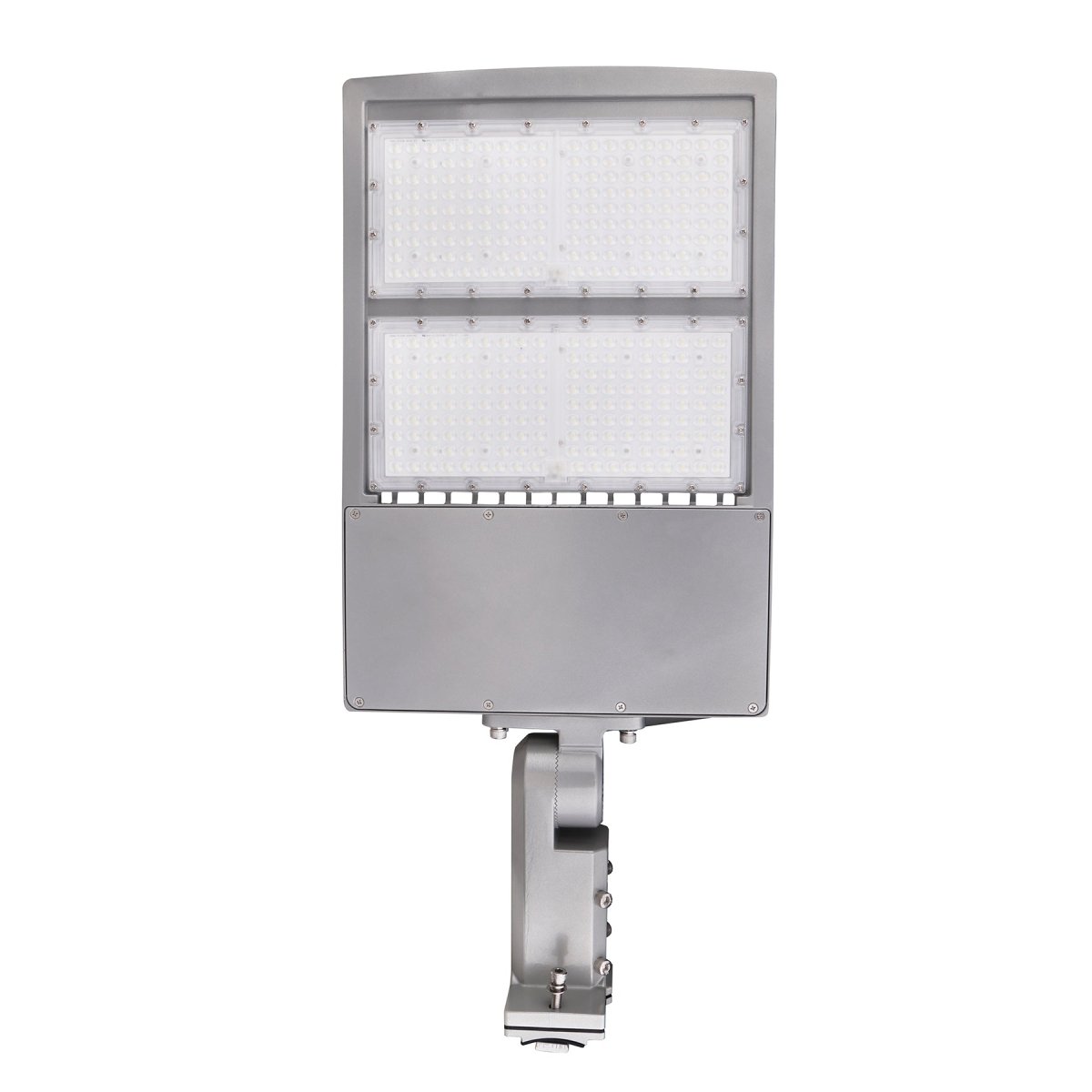 LED Pole Light 300W/240W/200W, Dusk to Dawn, IP65, Universal Mount, Silver