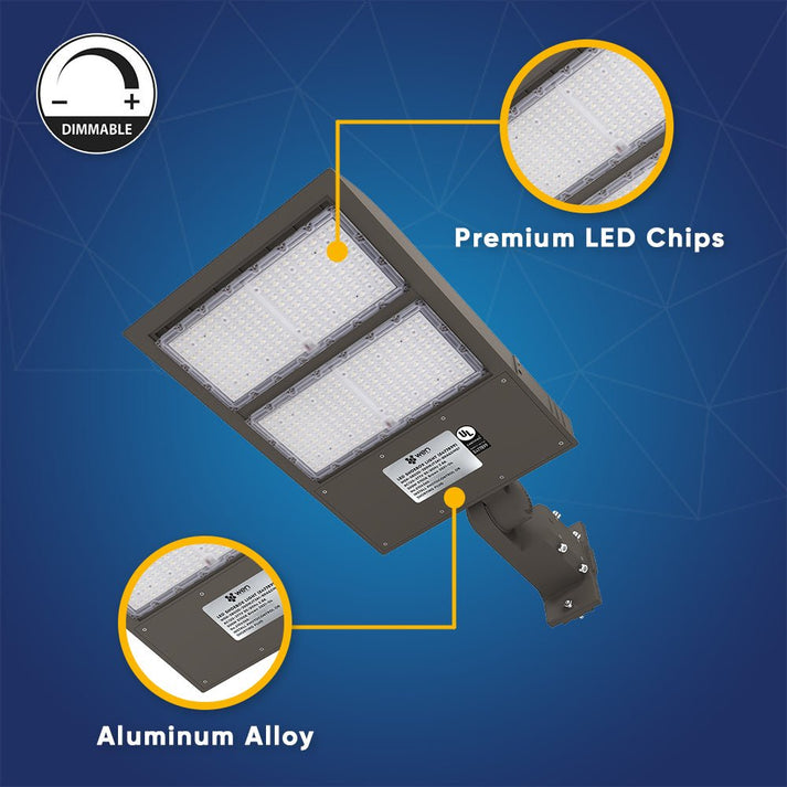 LED Pole Lights Outdoor 300W/240W/200W Wattage Adjustable, 5700K, 133