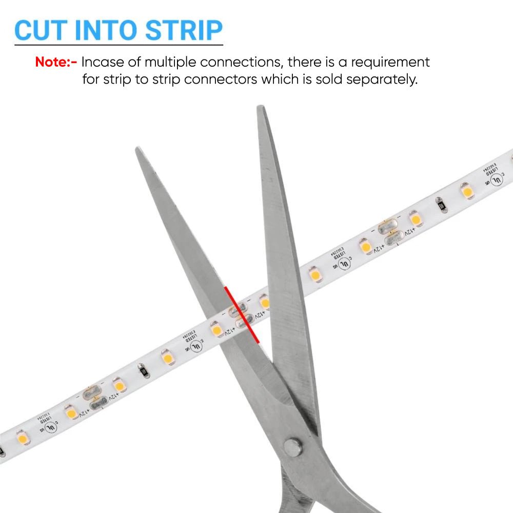 16.4ft LED Strip Lights 12V, 60 LEDs/M, Dimmable, 192 Lumens, 3000K,