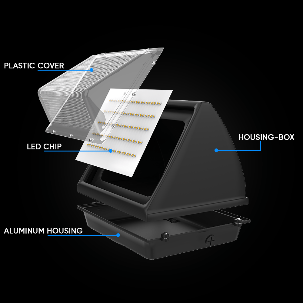 LED Wall Pack Light 120W 5700K Forward Throw 16200LM IP65 Waterproof,