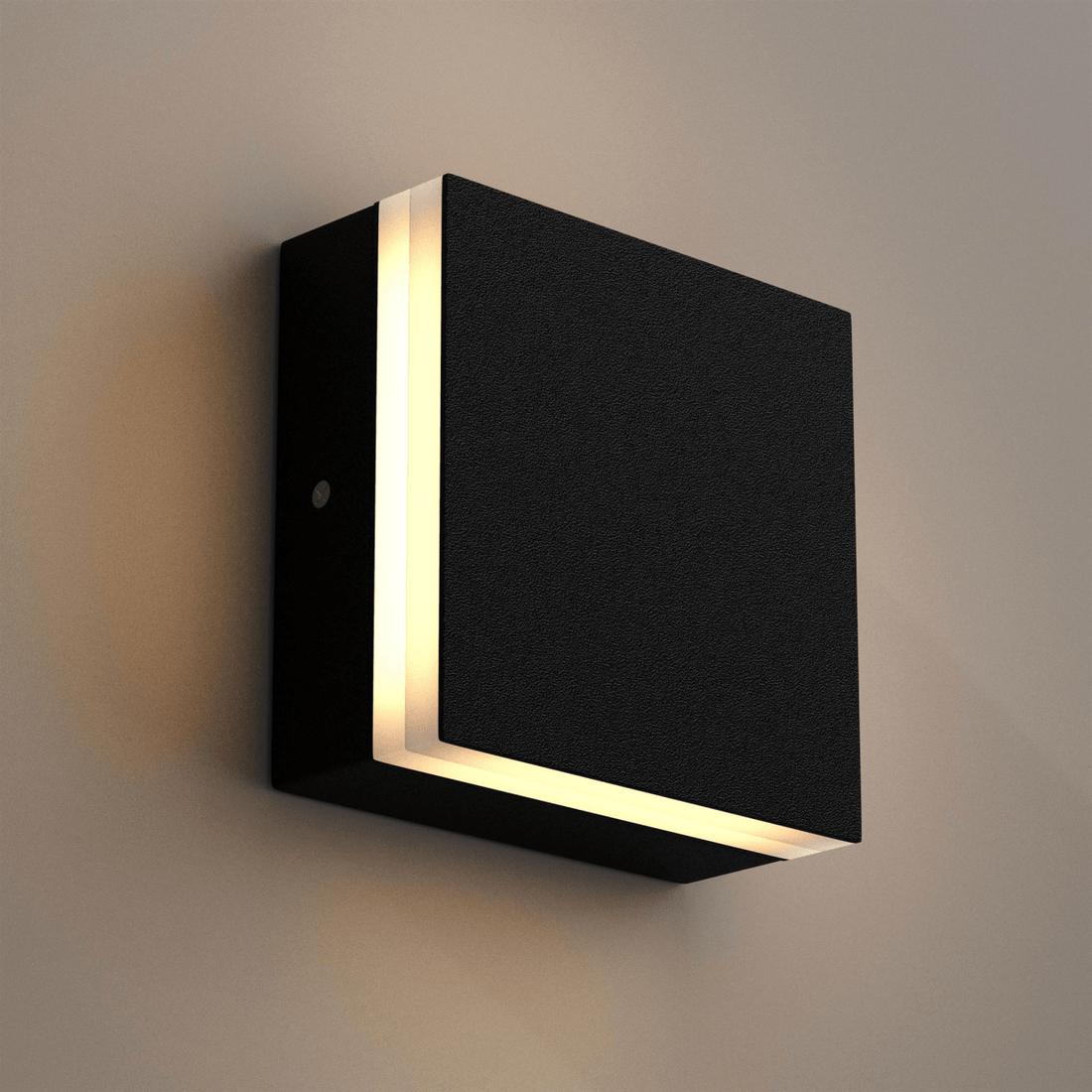 Modern Square LED Wall Sconce, 9W, 3000K, 338LM, CRI: 80+, Dimmable, D