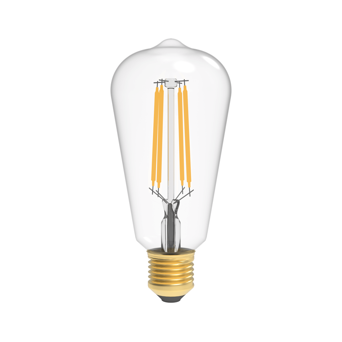 ST18 Dimmable Straight Filament Vintage Edison LED Light Bulb, 6W, 270