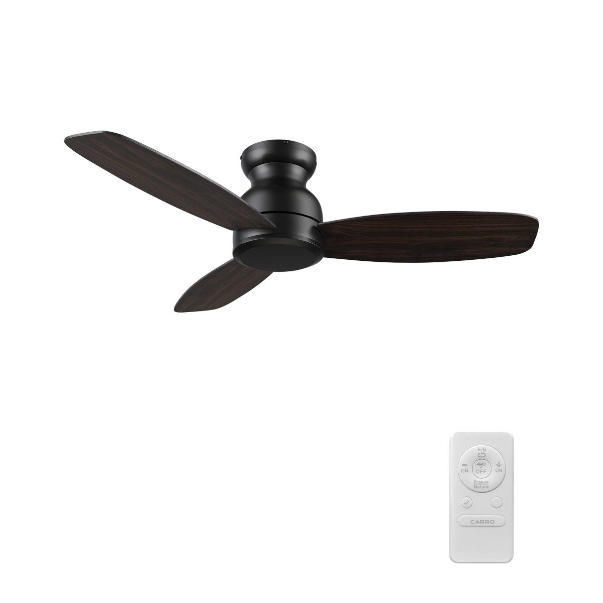 STANLEY 48 inch 3-Blade Flush Mount No Light Ceiling Fan with Remote