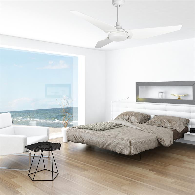 Trailblazer 52" (3-Blade) White Best Smart Ceiling Fan with Dimmable L