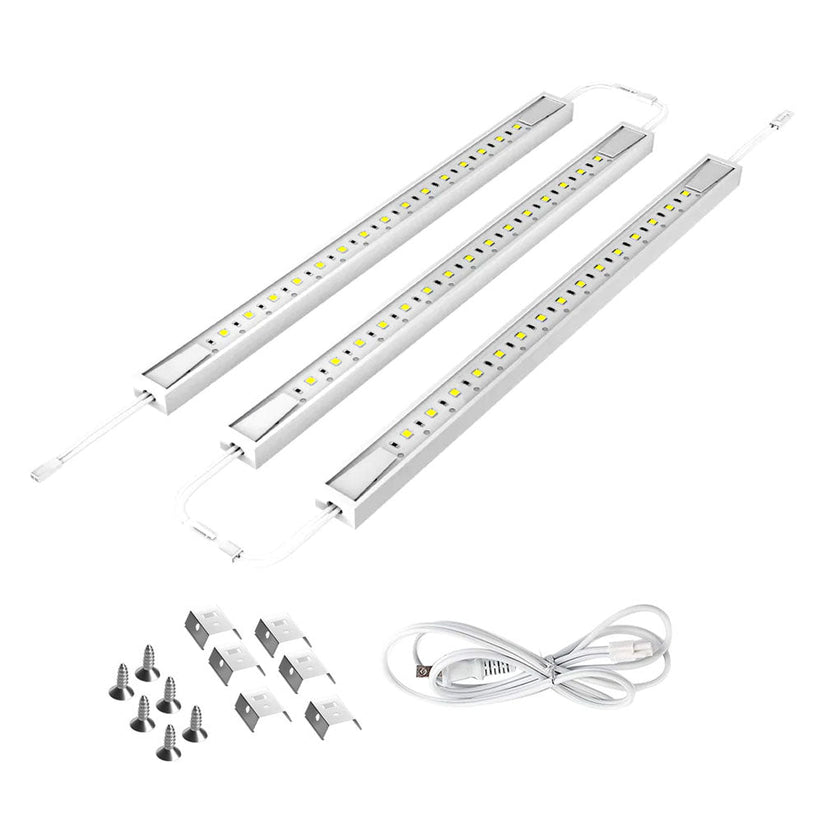 Under Cabinet LED Lighting Kit, Direct Plug-In, 12 Inch, Linkable LED