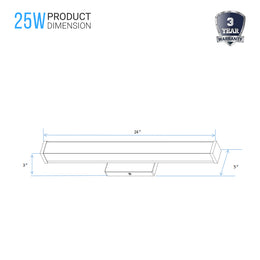 Bathroom Light Fixtures, Wall Mount, 24 inch/36 inch/48 inch, ETL List ...