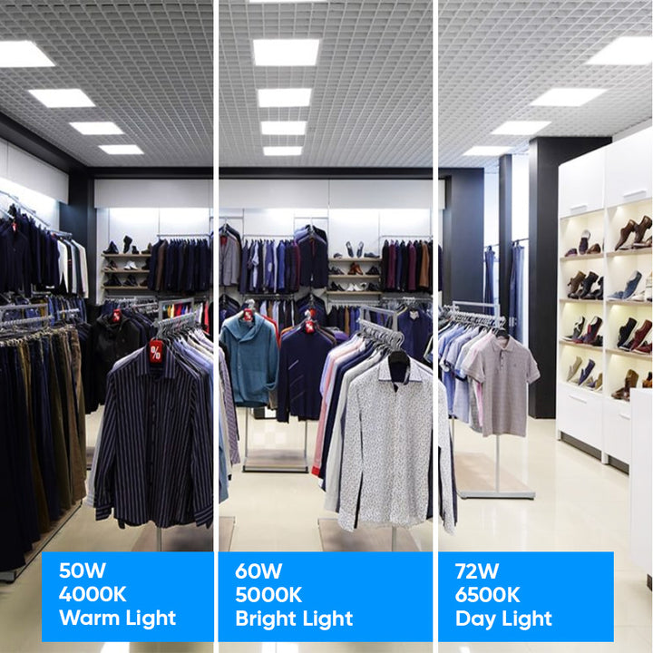 2 ft. x 4 ft. LED Flat Panel Light 50W/60W/72W Wattage Adjustable, 400