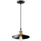 Industrial Style Matte Black Pendant Light Fixture, E26 Base, Antique