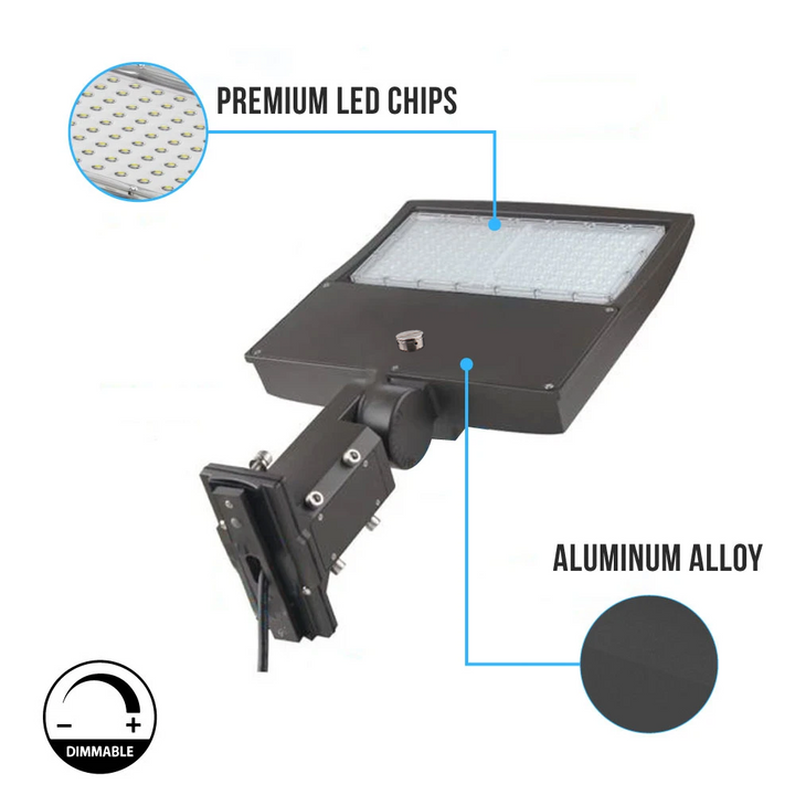 LED Pole Light, 150W/120W/100W Wattage Adjustable, 5700K, 133 LM/W, Un